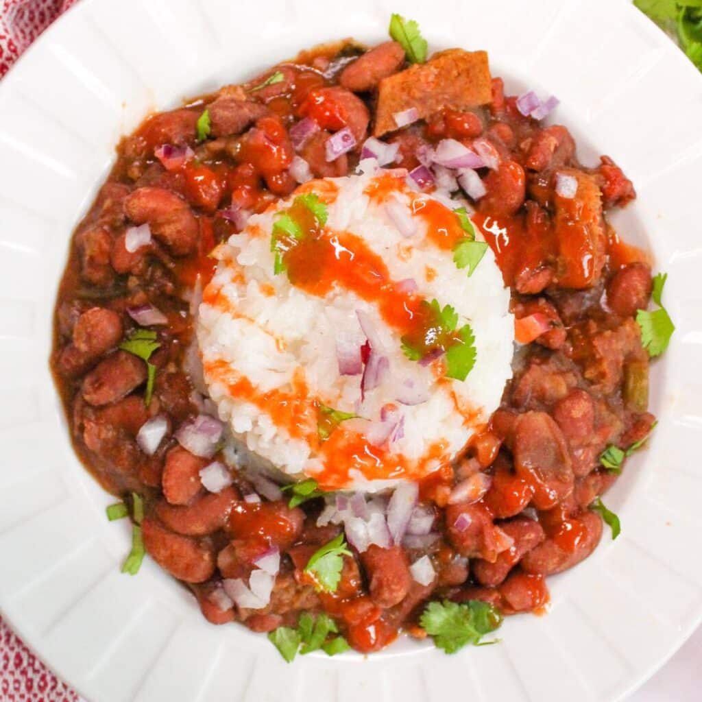 New Orleans vegan red beans and rice - Damn Tasty Vegan