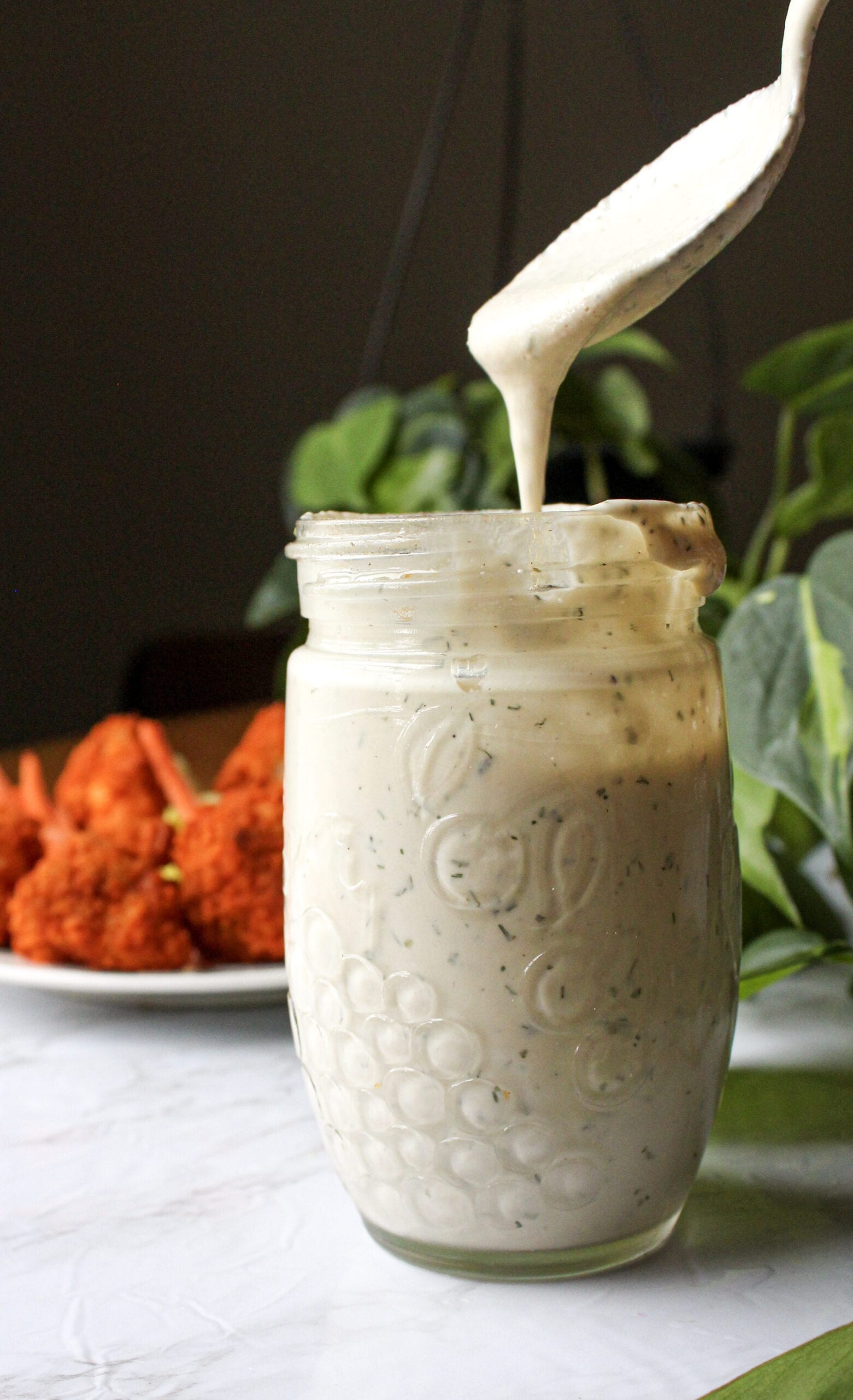 Creamy vegan cashew ranch dressing - Damn Tasty Vegan