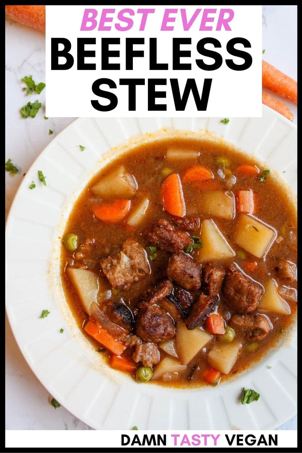 Hearty Vegan Beef Stew - Damn Tasty Vegan