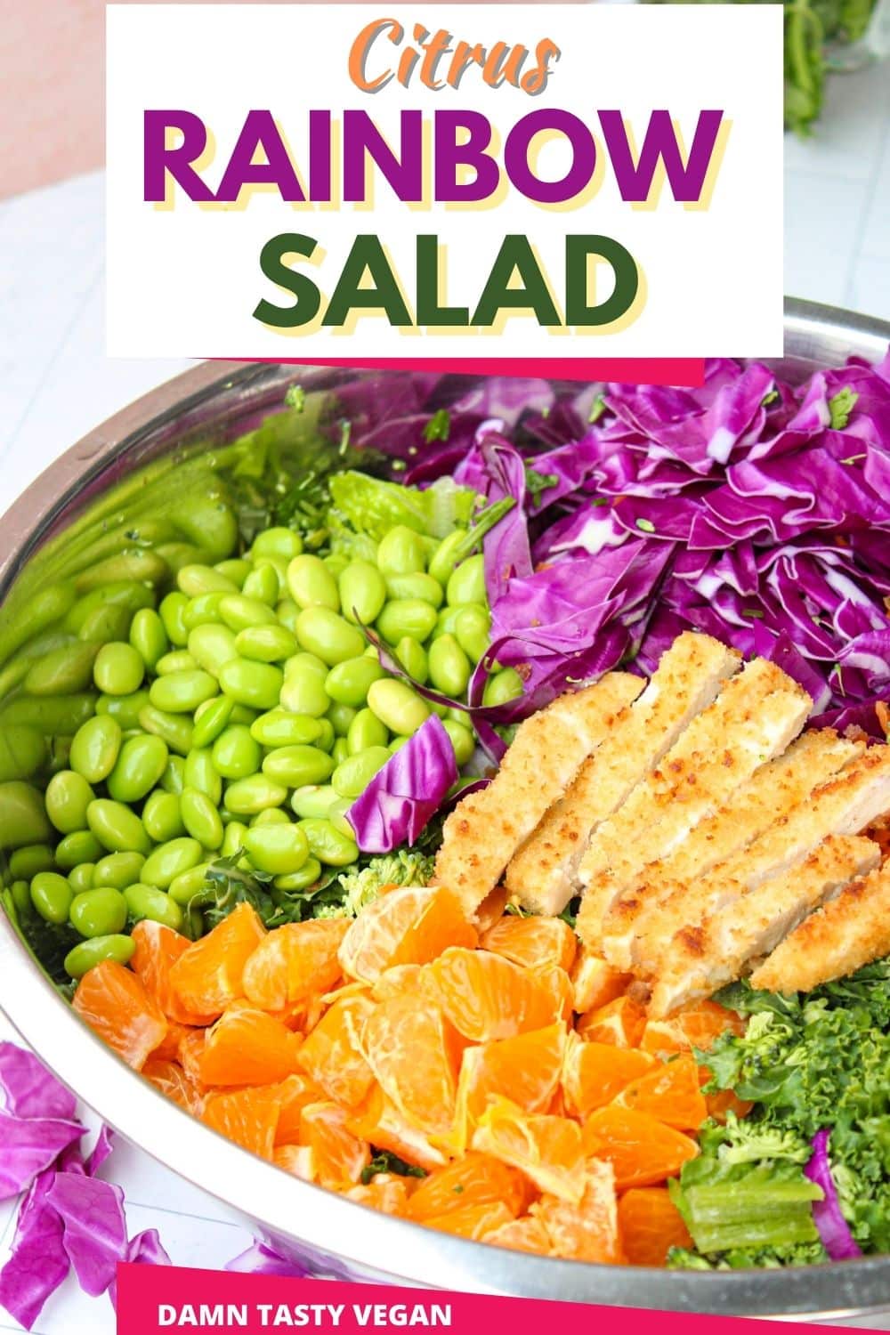 Crunchy rainbow salad - Damn Tasty Vegan