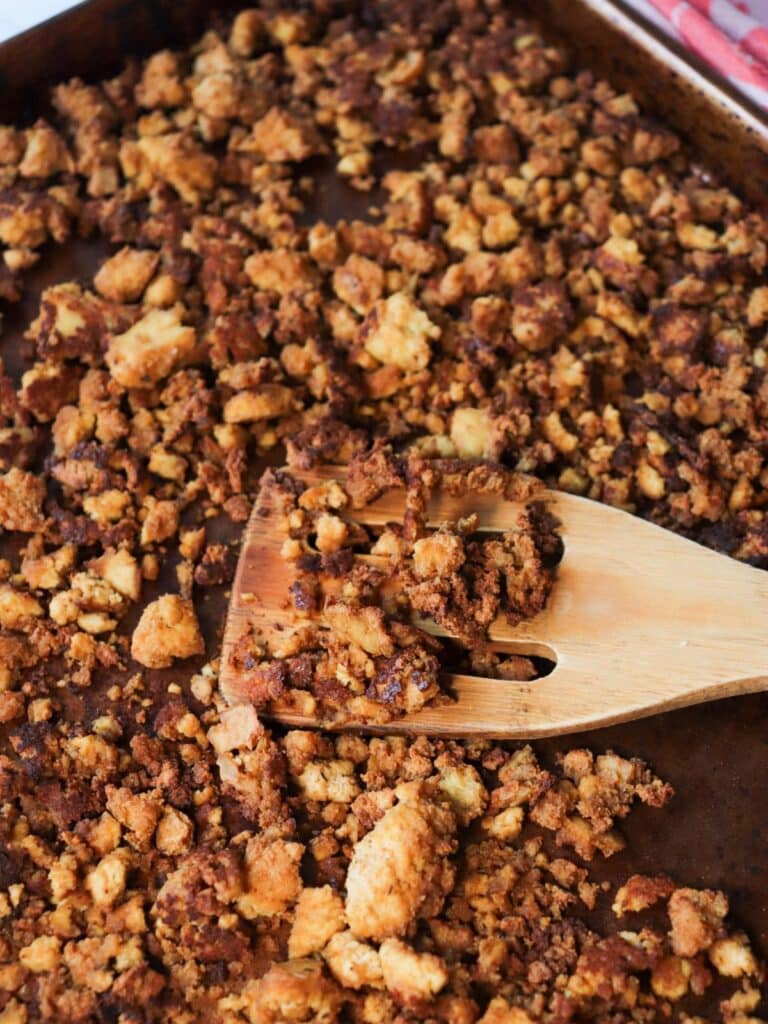 Easy Tofu Ground Beef Crumbles - Damn Tasty Vegan