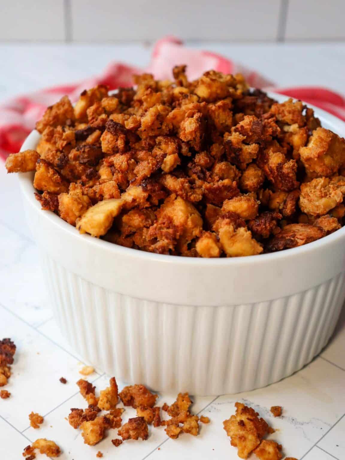 Easy Tofu Ground Beef Crumbles - Damn Tasty Vegan